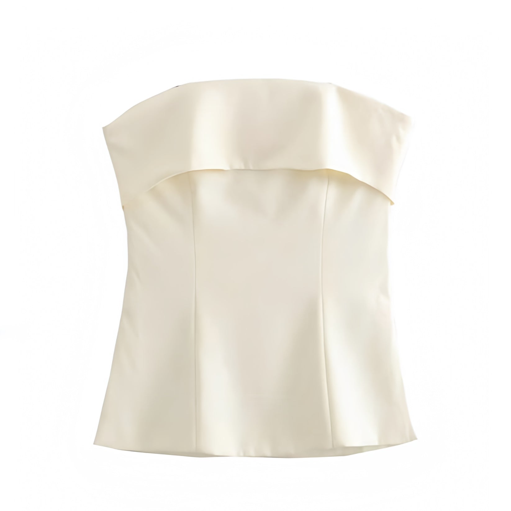 Light Beige Slim Fit Corset Strapless Full Length Tube Top – Dazey Hill
