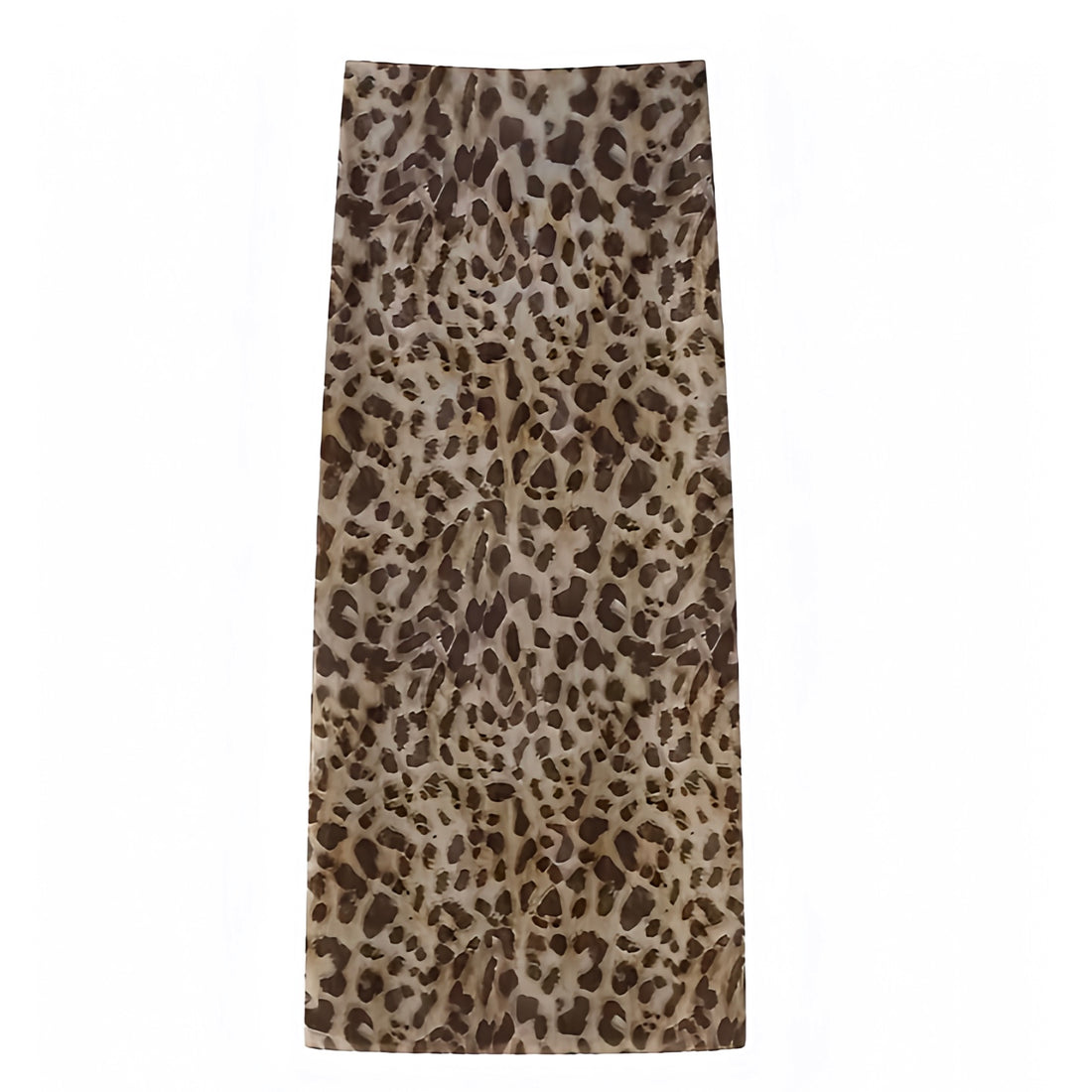 Women's Leopard Cheetah Print Slim Fit Spandex Low Rise Maxi Skirt ...