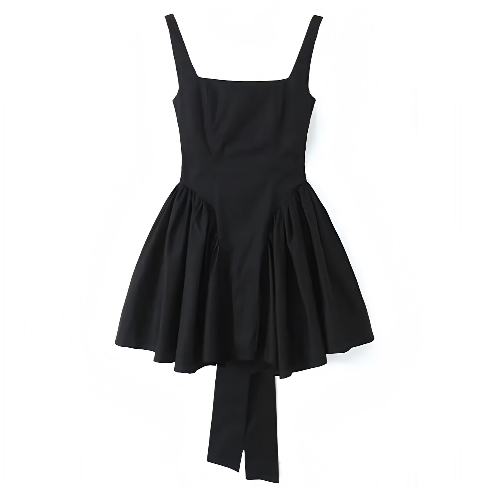 Black Bow Corset Backless Drop Waist Spaghetti Strap Mini Dress – Dazey ...