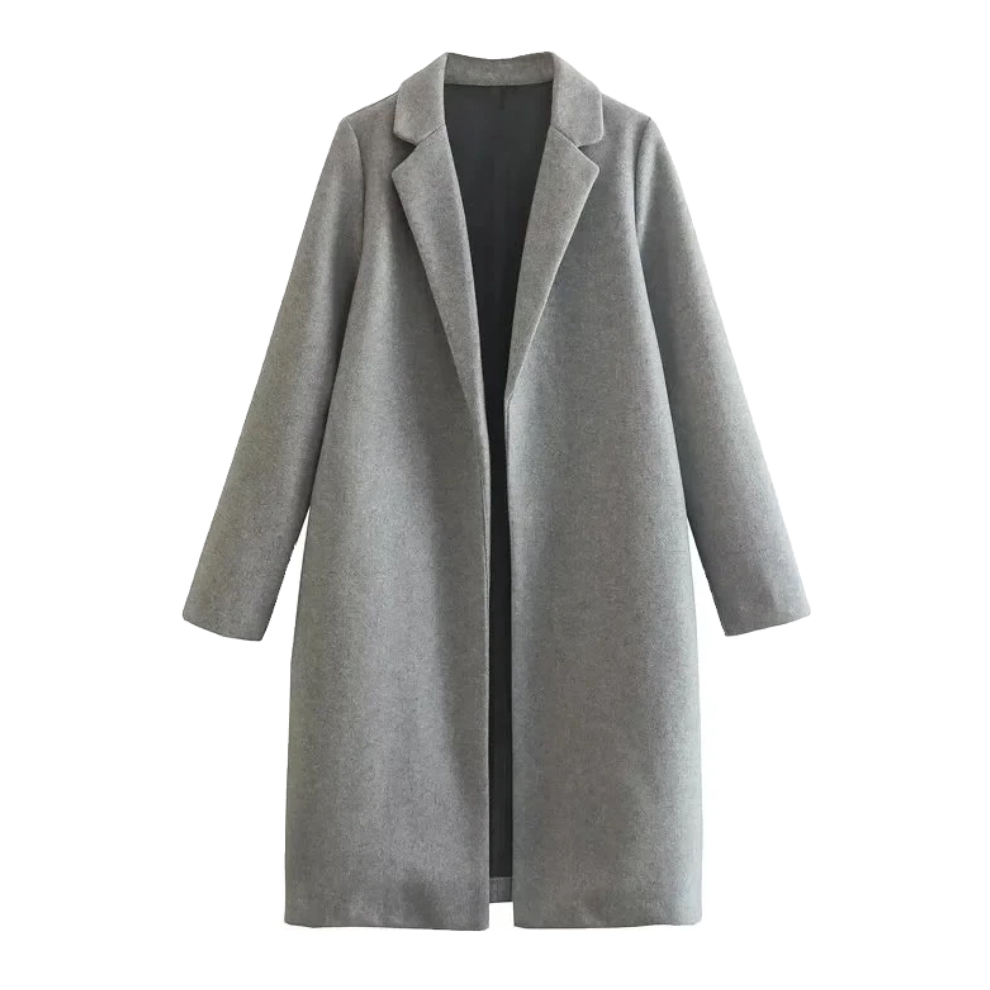 Light Grey Oversized Wool Trench Coat Women | Tailored Winter Jacket ...