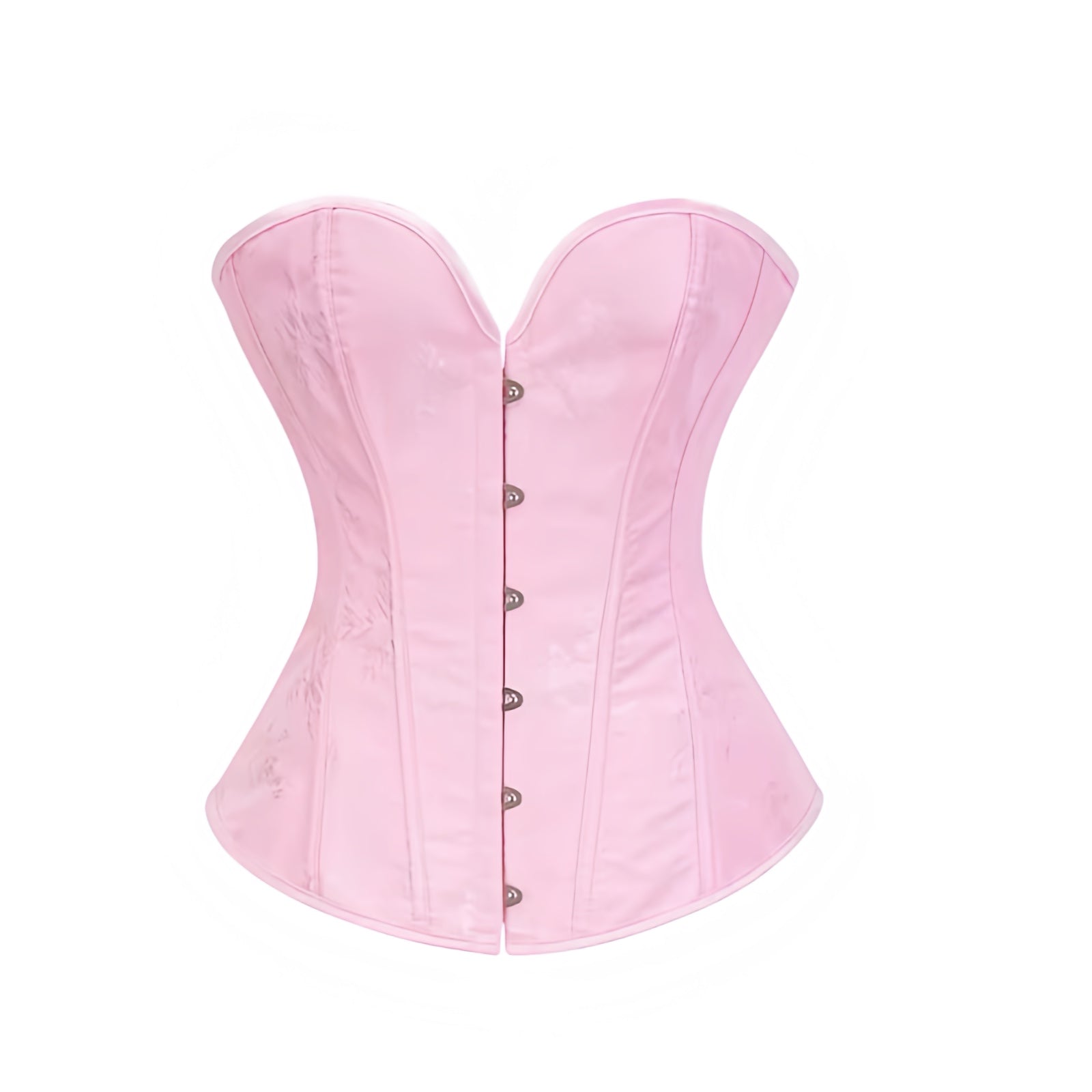 Light Pink Lace-Up Sweetheart Neckline Strapless Bustier Corset Top ...